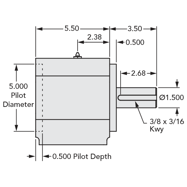 Model 815-14S SAE C Mount Overhung Load Adaptors